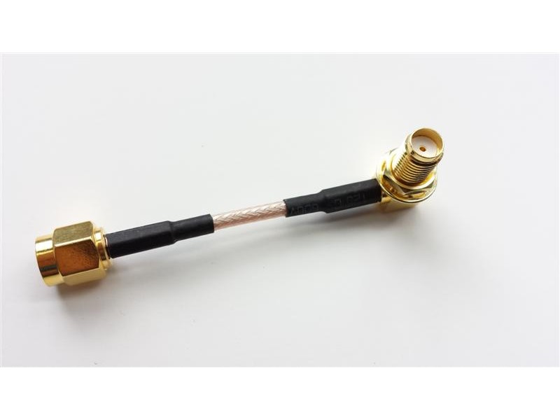 SMA male to SMA female right angle jack pigtail